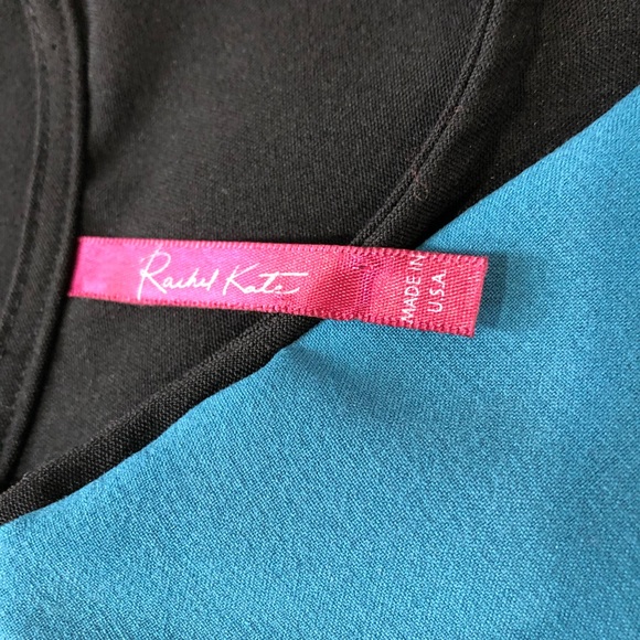 Rachel Kate | Dresses | Rachel Kate Black Sheath Dress With Teal Flap ...